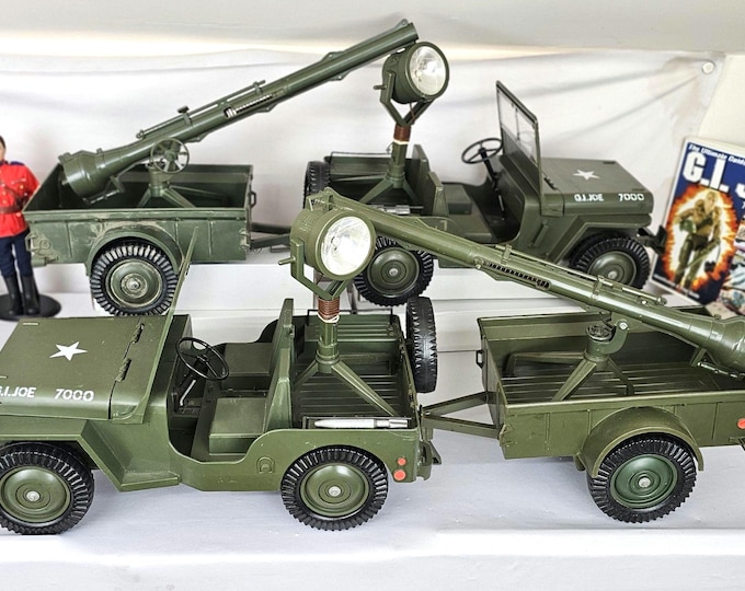 Vintage 1960s GI Joe Five Star Jeep, Willy's Jeep With Trailer ...