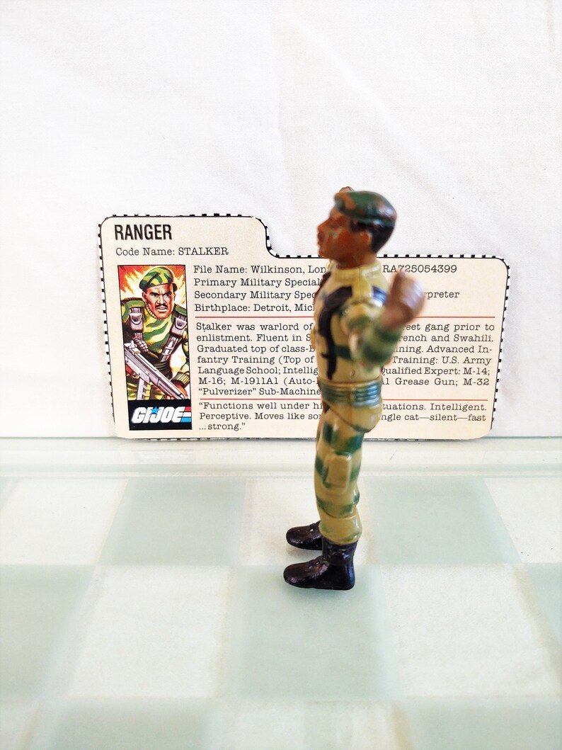 1983 Hasbro GI Joe Stalker ARAH With File Card | Etsy