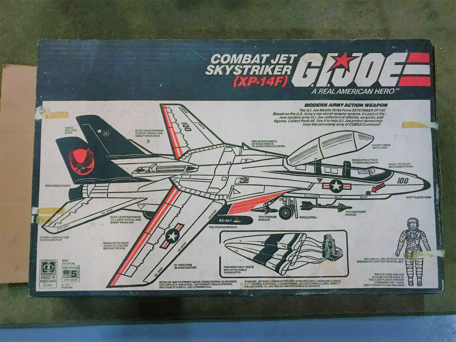1983 Hasbro GI Joe Skystriker Complete With ACE, Sealed Blueprints ...