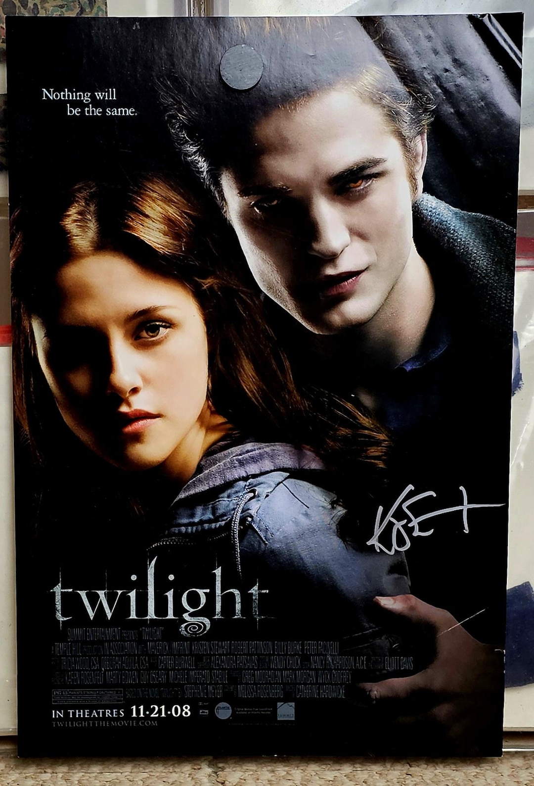 Signed Authentic Kristen Stewart Twilight Poster 20"x12" - Etsy