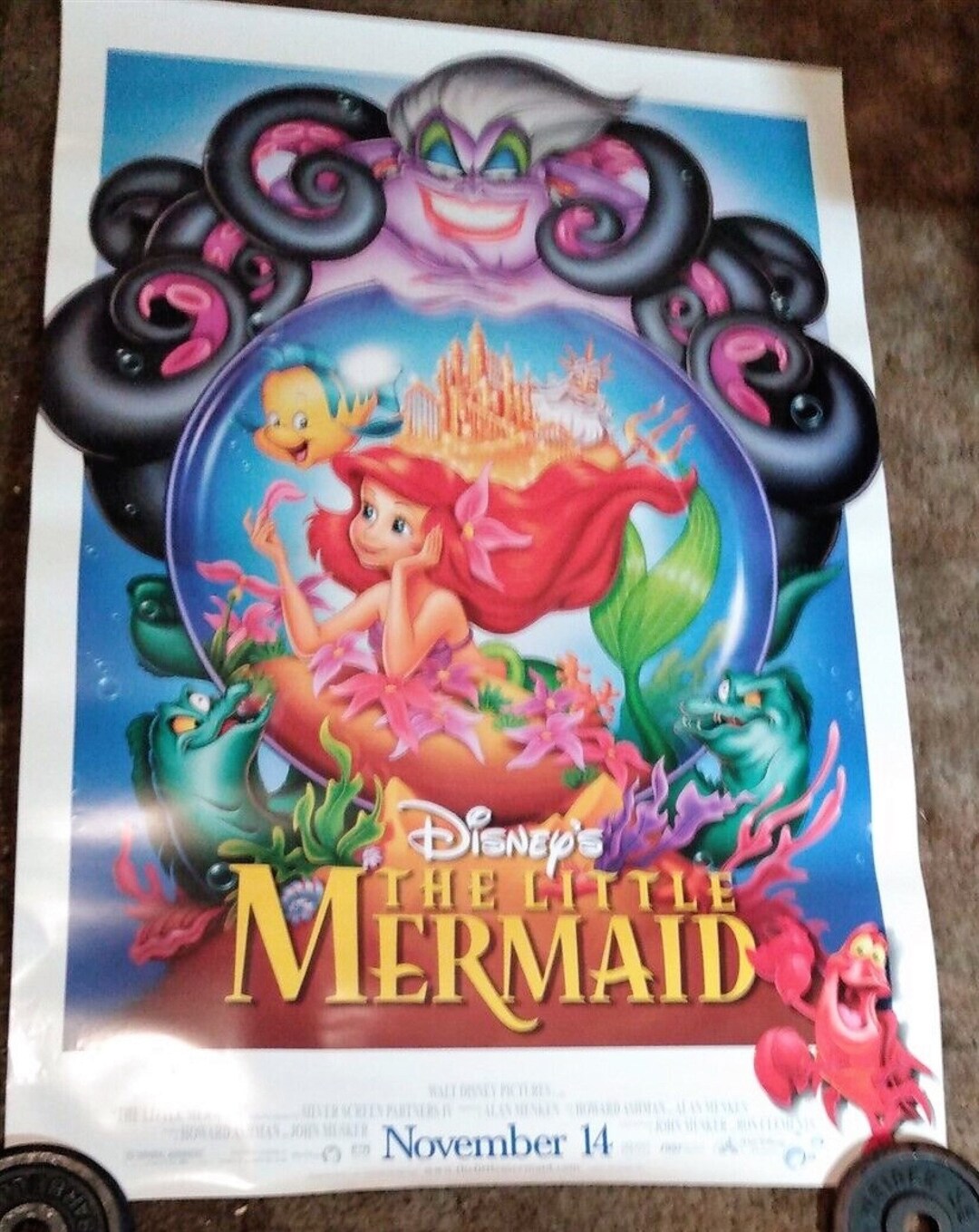 Original Disney's the Little Mermaid One Sheet Movie Poster 27x41 - Etsy