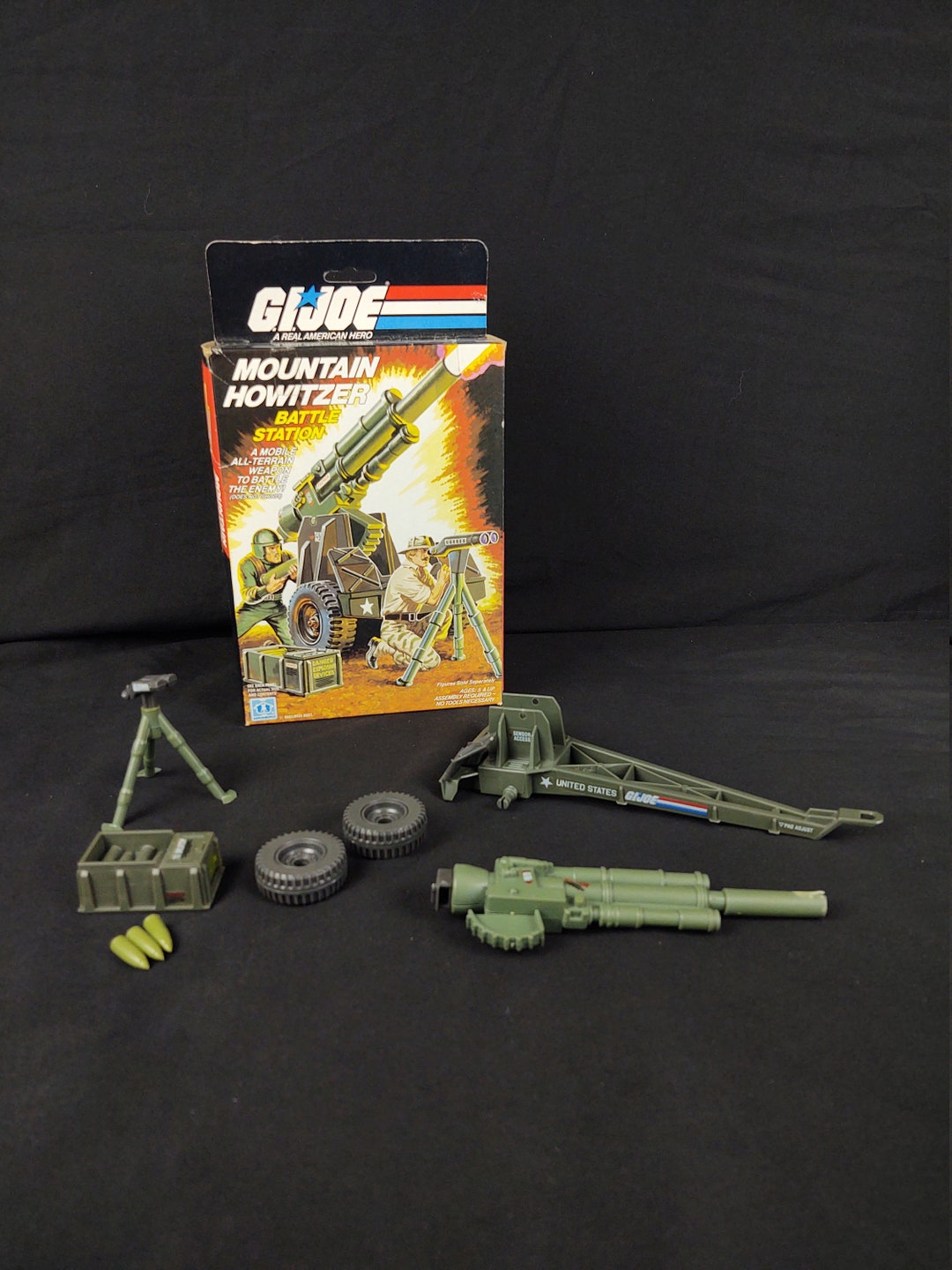 1984 GI Joe ARAH Mountain Howitzer Complete in Box With Blueprints ...