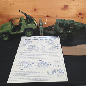 1982 Hasbro G.I. Joe VAMP Jeep and HAL, Complete With Clutch, File Card ...