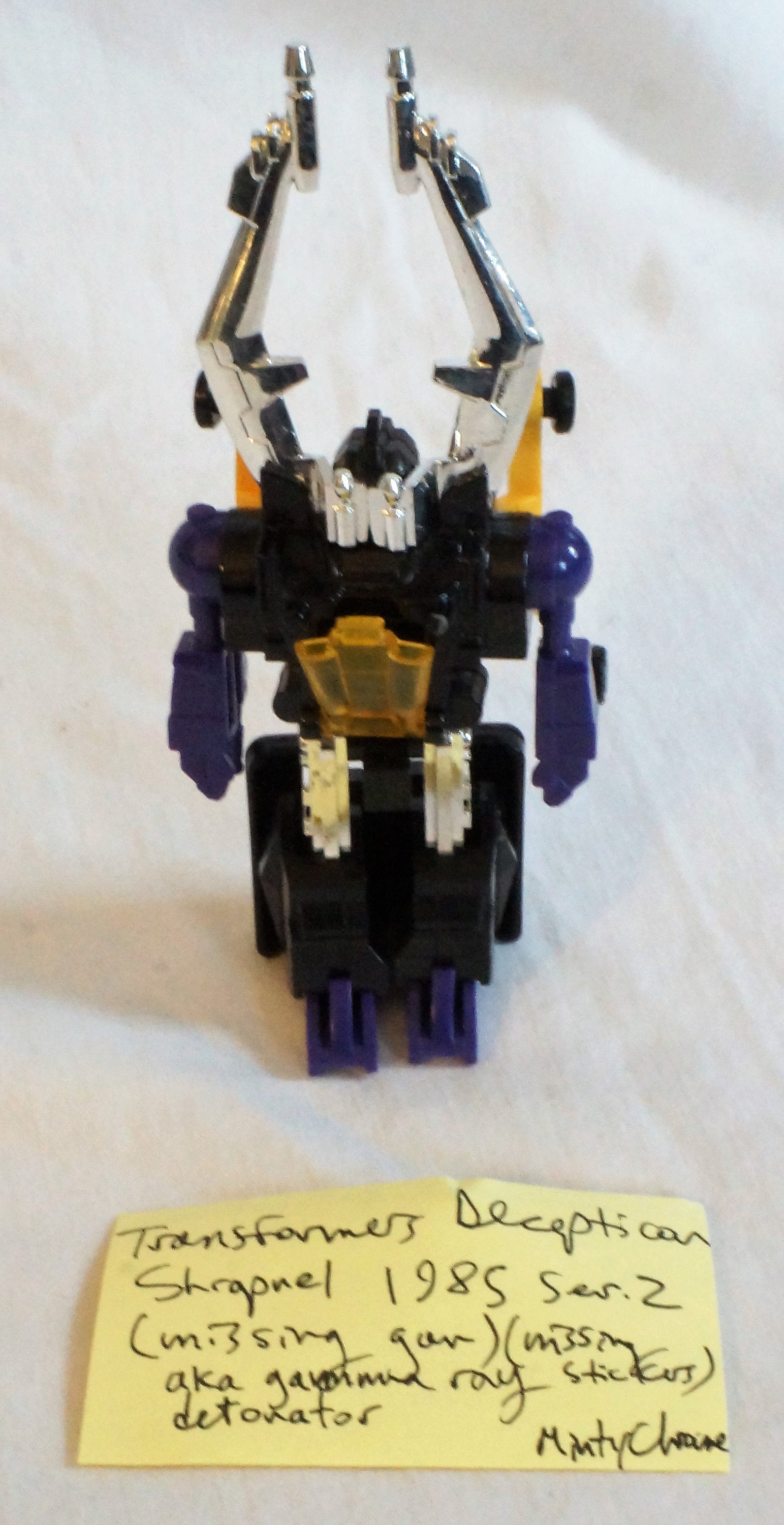 1985 G1 Takara Hasbro Transformers Shrapnel Great Chrome