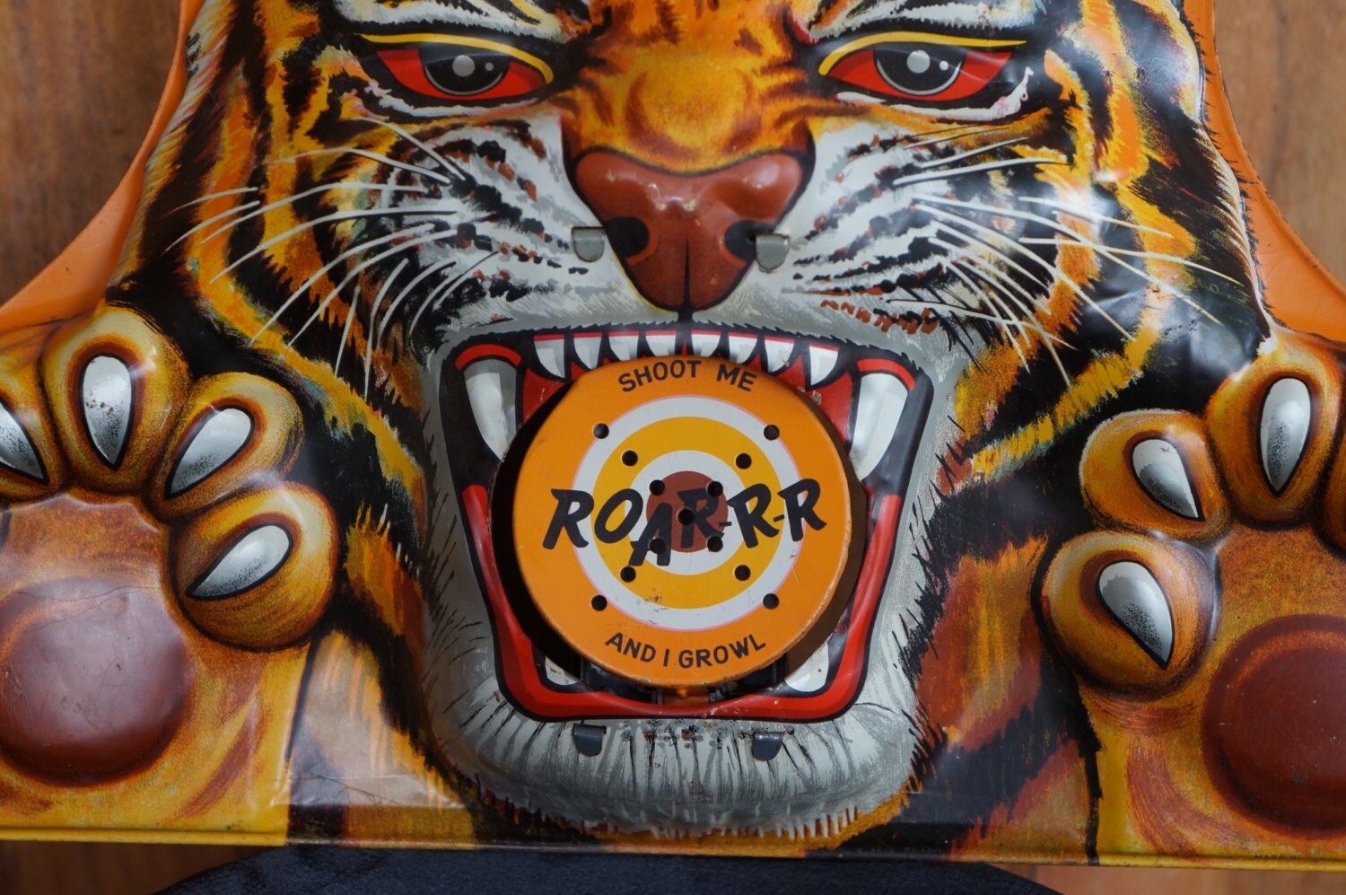 SALE!!!! Large 1950's Wind up Tiger Target Dart Game