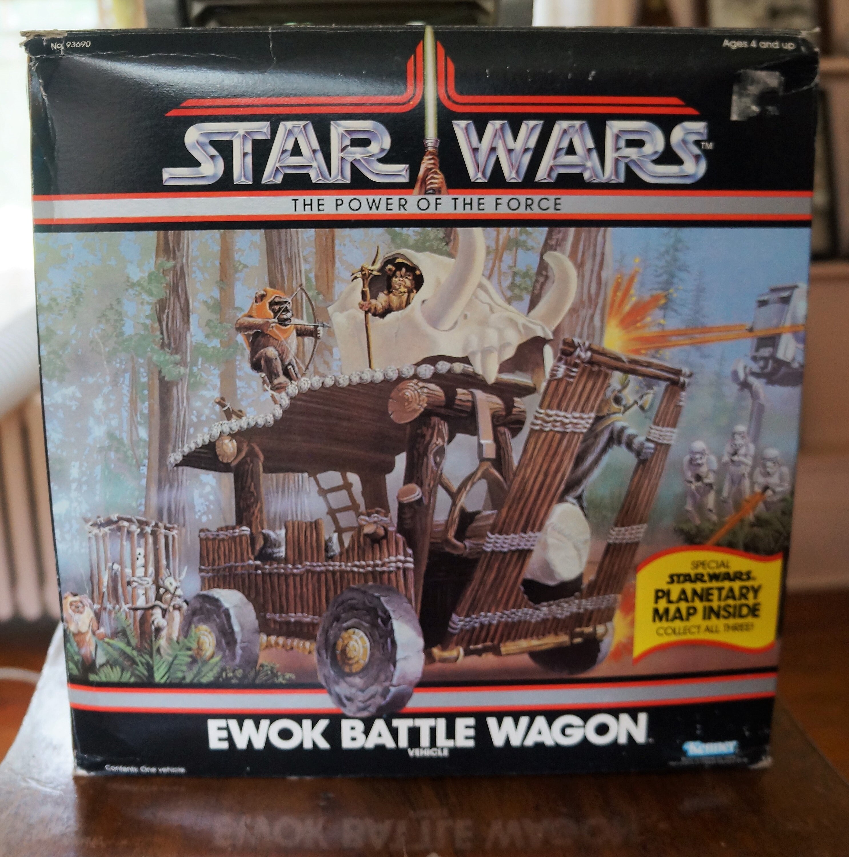 Mint in Box 1985 Ewok Battle Wagon Kenner Star Wars Power of The Force ...