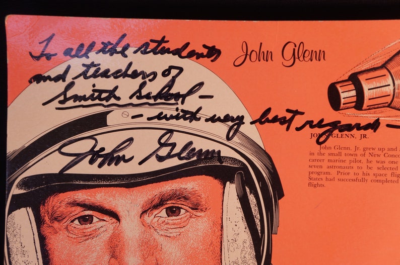 Signed John Glenn Poster to smith School Early - Etsy