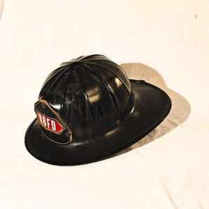 Vintage Fireman Fire Fighter Helmet W/leather Shield, New Brunswick or ...