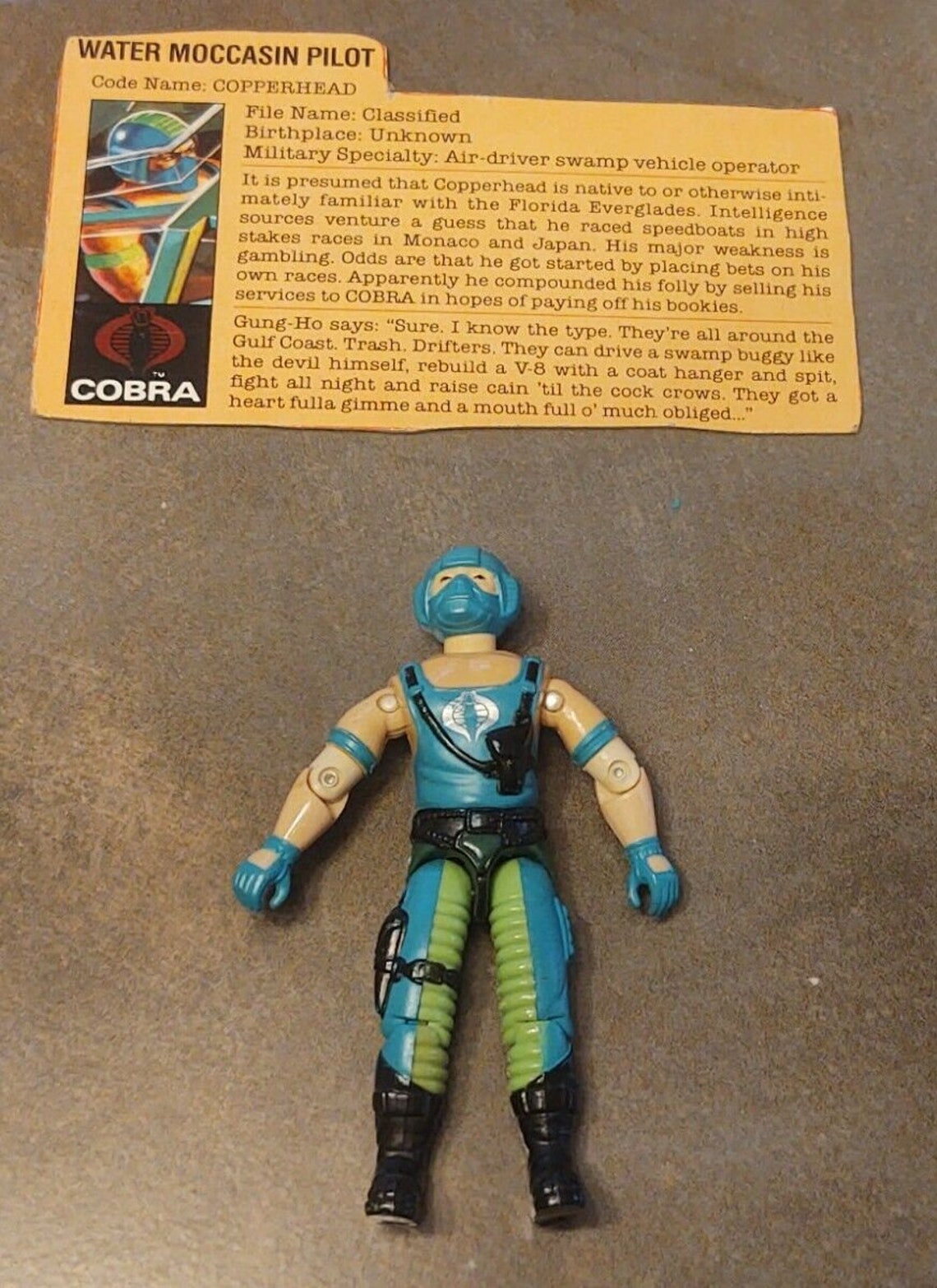 VARIANT 1984 Hasbro GI Joe Water Moccasin Complete Cobra ARAH - Etsy