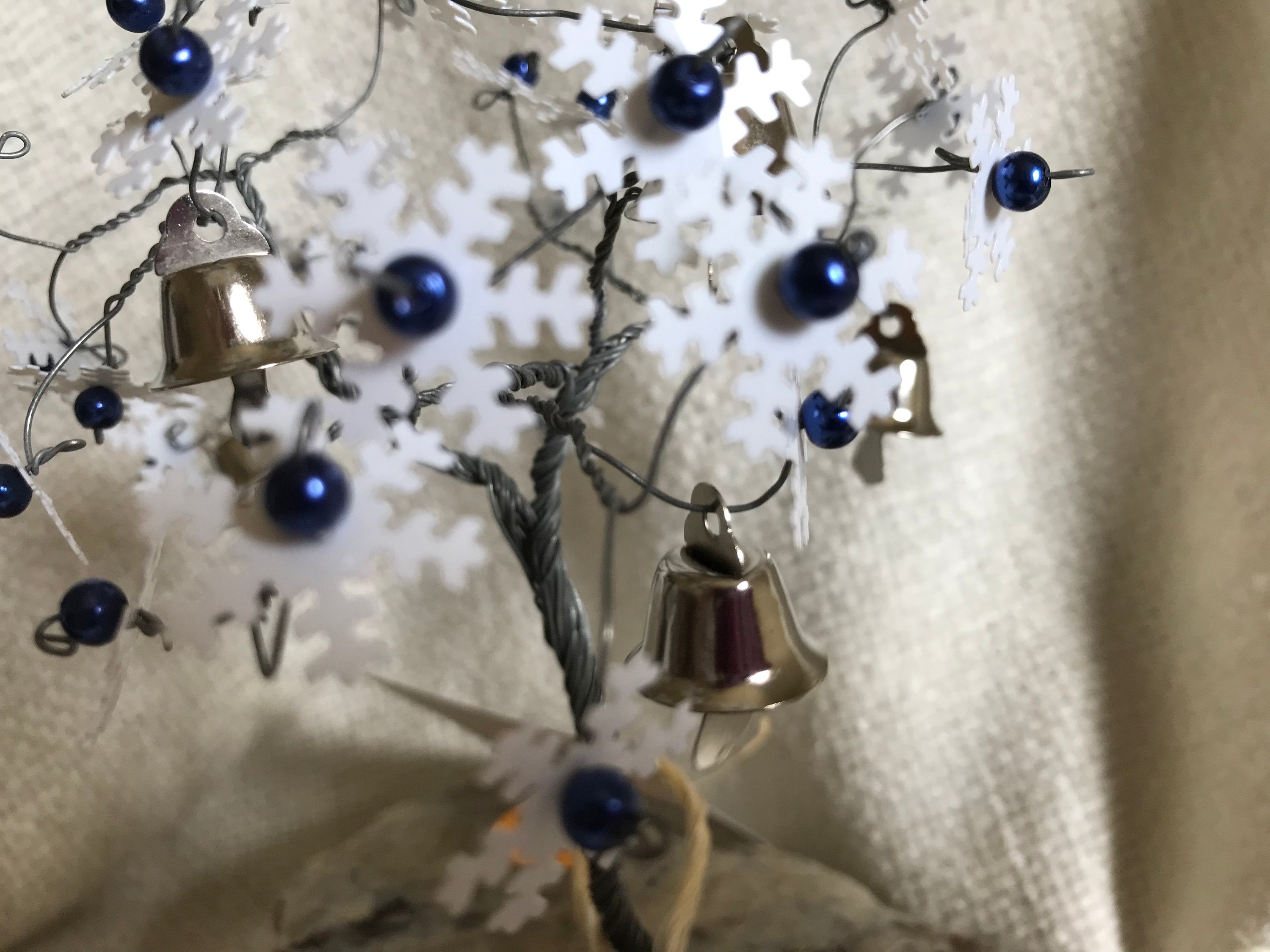 Silver Twisted Wire Prosper Tree With Snowflakes and Pearls - Etsy