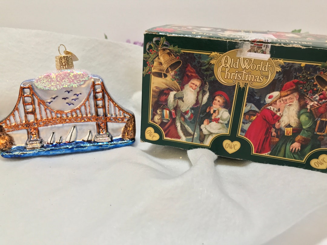 Old World Christmas Blown Glass Ornament Golden Gate Bridge - Etsy