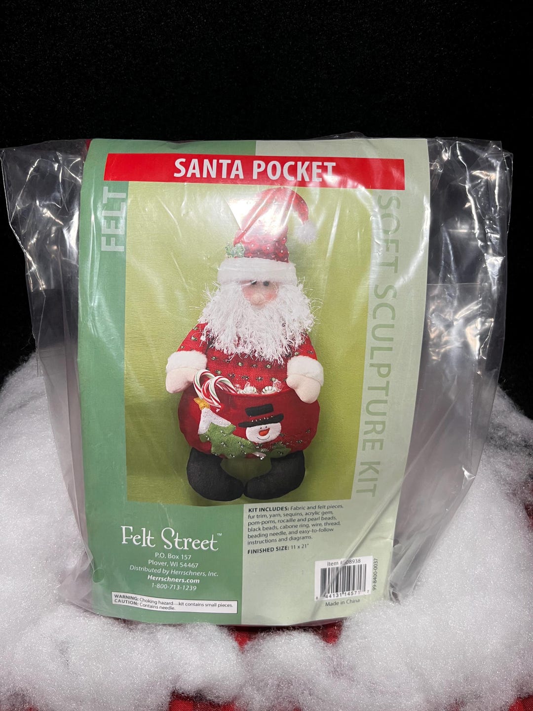 Felt Street Christmas Felt Kits - Santa Pocket NOS - Etsy