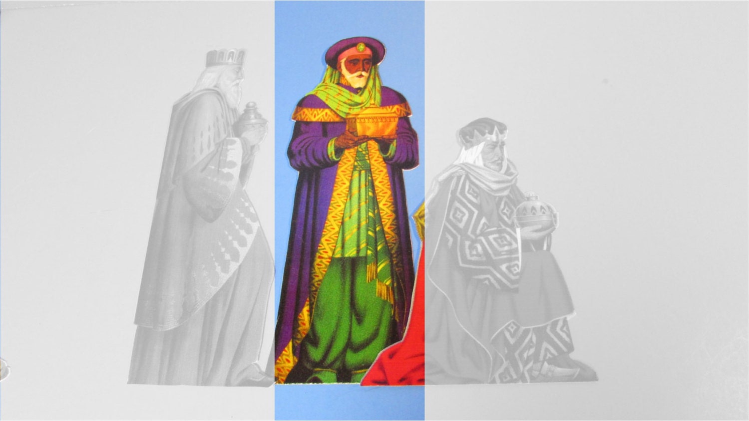 Purple Robe Wiseman Nativity Figure - DIY Christmas Nativity Scene ...