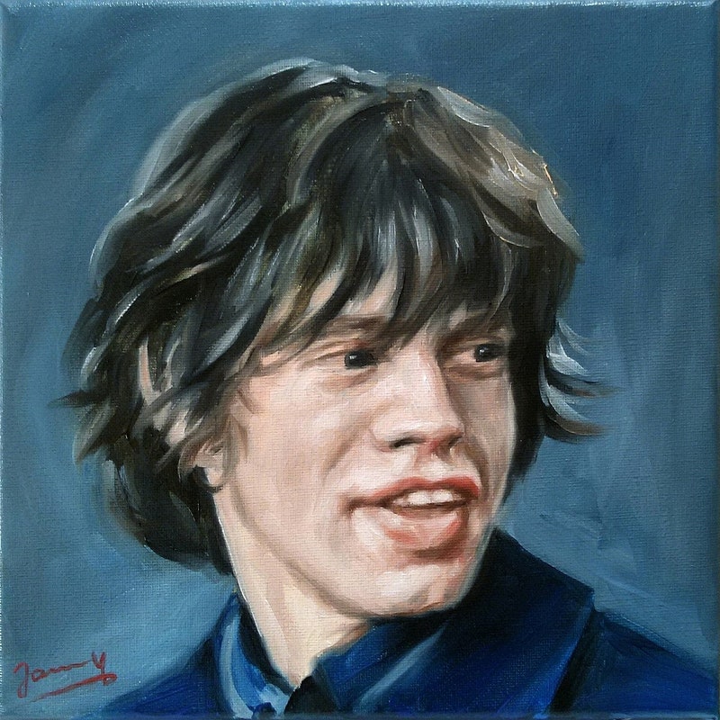 Mick Jagger Painting - Etsy