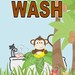 Monkey Business Bathroom Wash Brush Floss Flush Kids Bathroom Decor ...