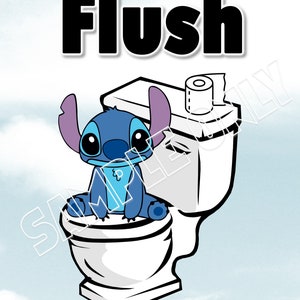 Lilo and Stitch Bathroom Prints - Set of 4 - Etsy