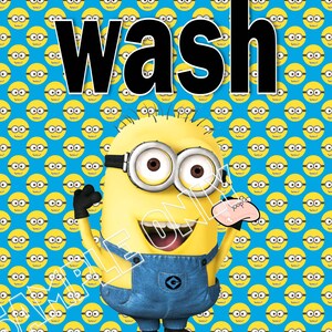 Minions Bathroom Prints: Kids Wash, Brush, Floss, Flush - Etsy