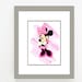 Minnie Mouse Trio Pink Watercolor Splashes Wall Art Prints - Etsy