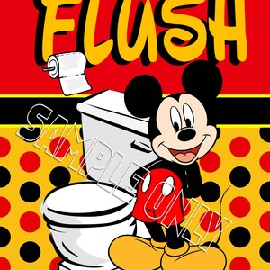 Mickey Mouse Minnie Mouse Polka Dots Wash Brush Floss Flush Kids ...