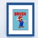 Super Mario V1 Wash Brush Floss Flush Kids Bathroom Decor Wall - Etsy