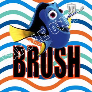 Finding Nemo Version 2 Wash Brush Floss Flush Kids Bathroom - Etsy
