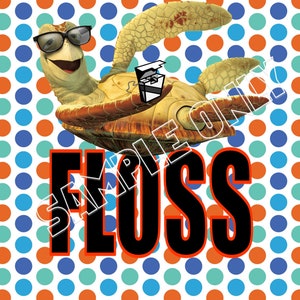 Finding Nemo Version 2 Wash Brush Floss Flush Kids Bathroom Decor Wall ...