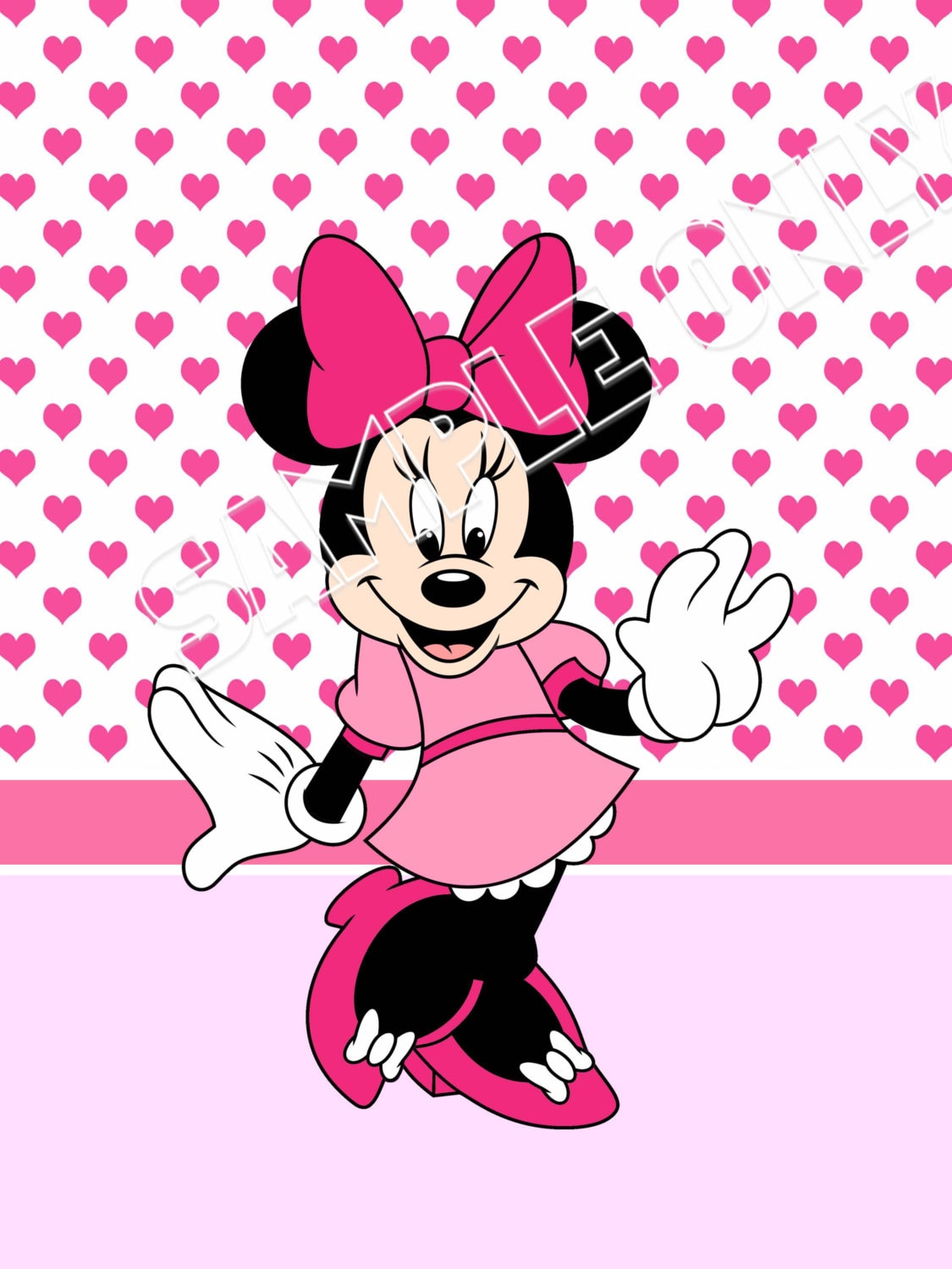 Minnie Mouse Pink Gallery 8x10 Wall Art Prints - Etsy