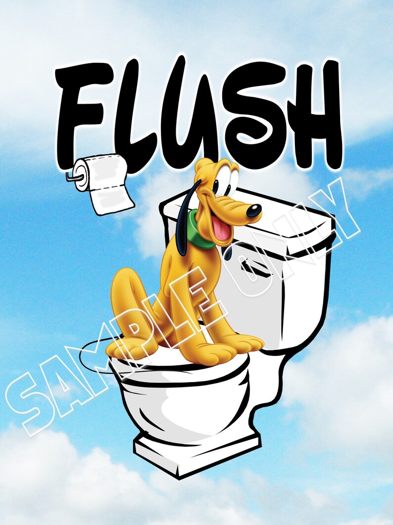 Mickey Mouse Clubhouse Wash Brush Floss Flush Kids Bathroom - Etsy