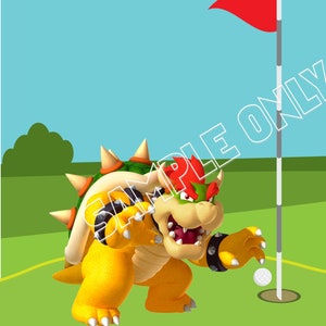 Golf Super Mario Wall Art Prints, Kids Room Decor, Junior Golfer, Golf ...