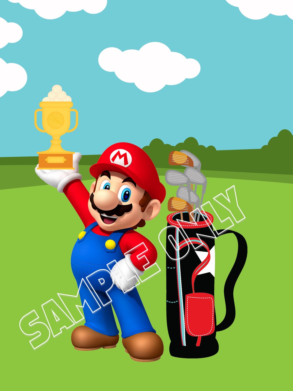 Golf Super Mario Wall Art Prints Kids Room Decor Junior - Etsy