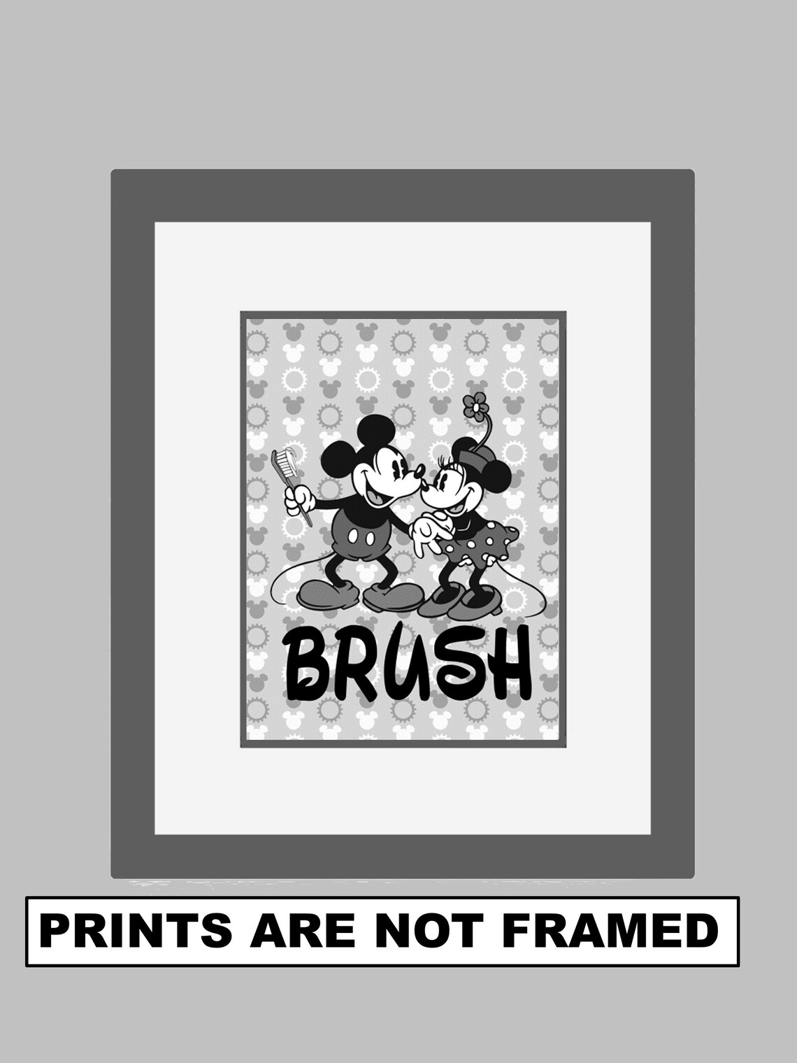 Mickey and Minnie Mouse Monochrome Wash Brush Floss Flush Children's ...
