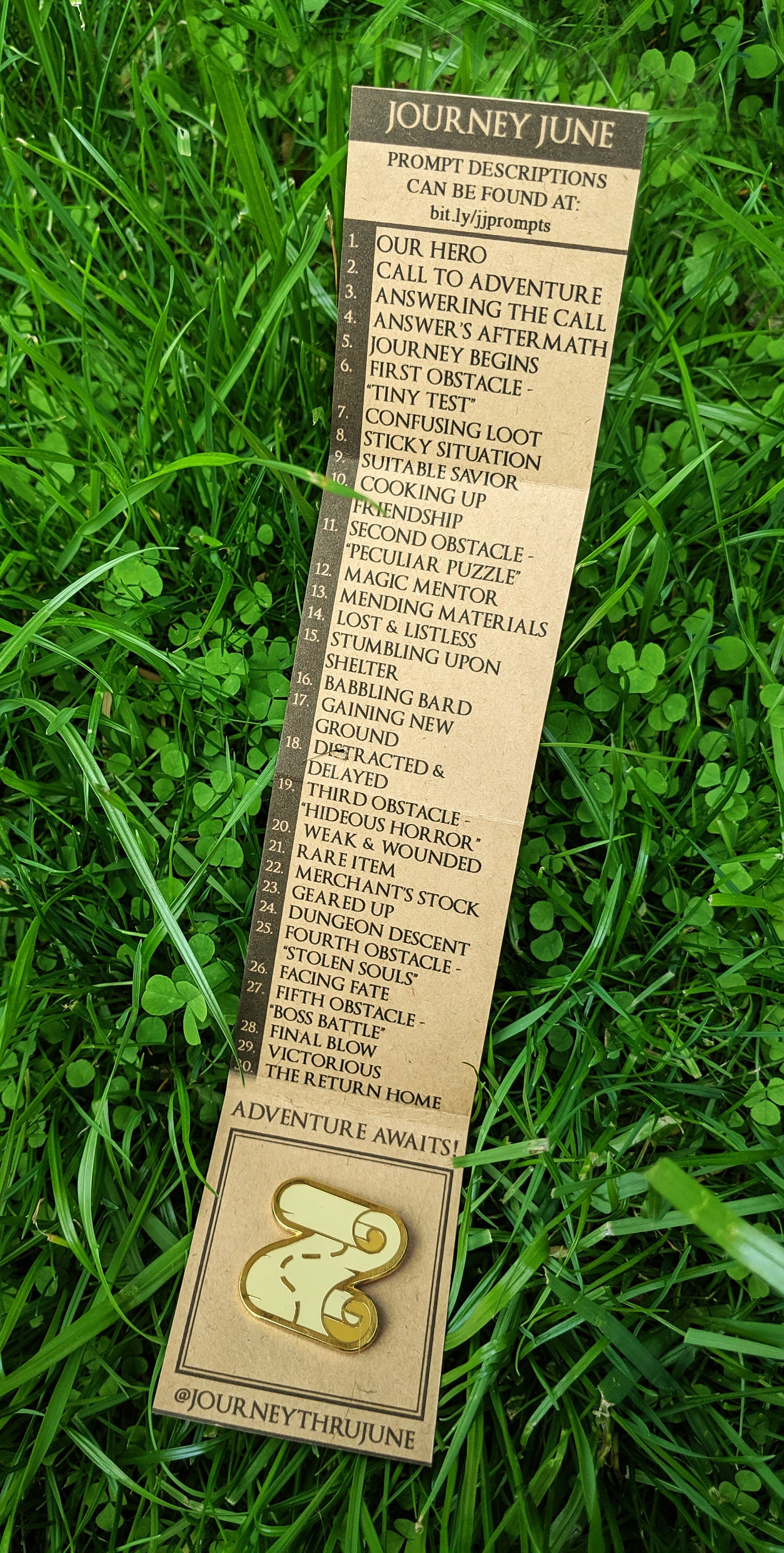 Journey June Enamel Pin with Pocket Prompts | Etsy