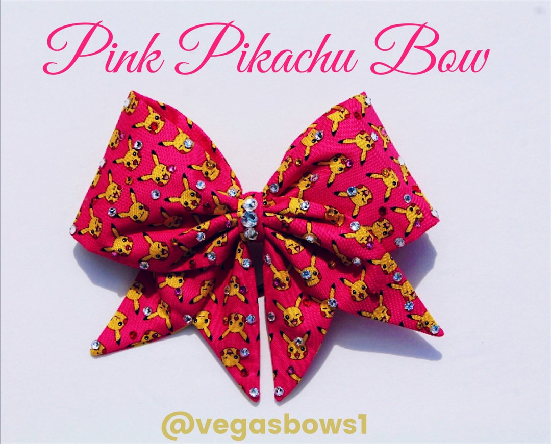 Pink Pikachu Bow - Etsy