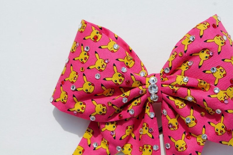 Pink Pikachu Bow - Etsy