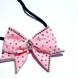 Posh Pink Bow Band Clip or Pony - Etsy