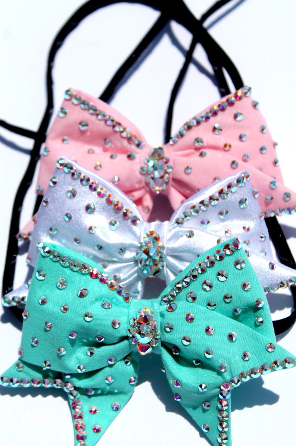 Posh Pink Bow Band Clip or Pony - Etsy