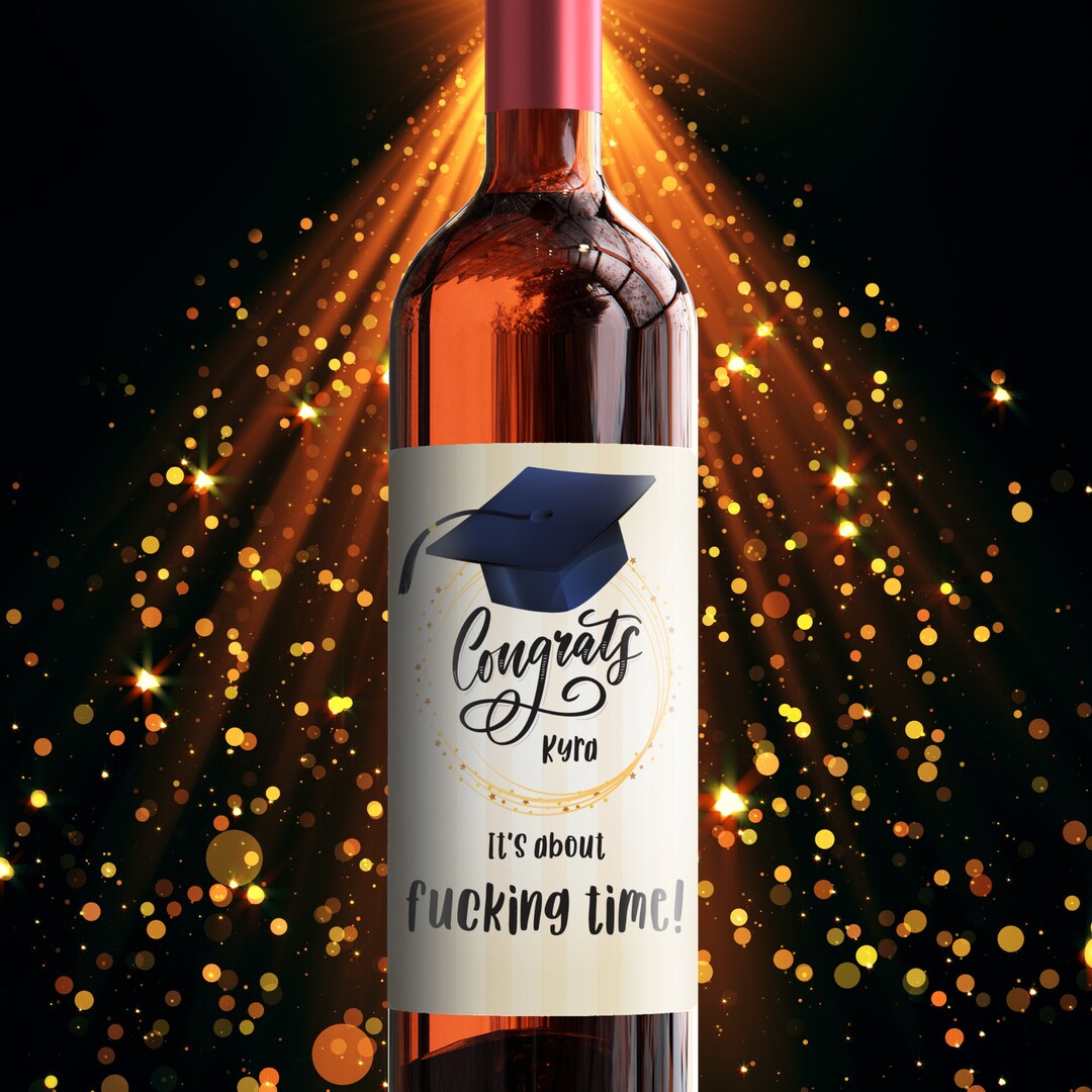 Personalized Graduation Wine Label Waterproof One-of-a-kind Unique Gift ...