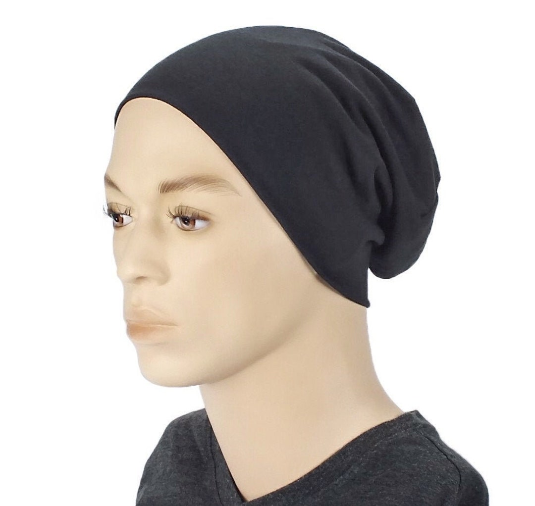 Satin Lined Slouch Cap, Jersey Slouch Cap, Winter Hat, Night Cap ...