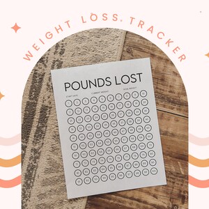 Weight Loss Tracker, 100 Lbs, Weightloss Journal, 100 Pound Lost ...