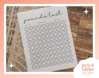 Weight Loss Tracker, 100 Lbs, Weightloss Journal, 100 Pound Lost ...