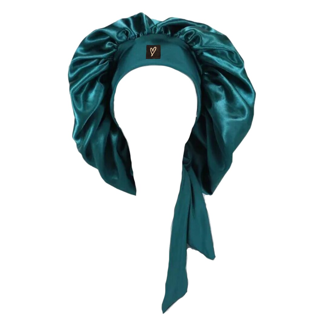 Luv Your Lox Pattern Satin Sleeping Bonnet | Wide Band, Sleeping Cap ...