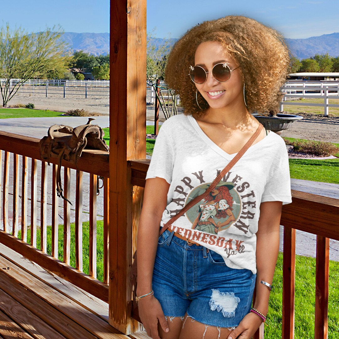 Pin-up T-shirt Western Pin-up Girl Shirt, Country Pinup Girl Shirt, Pin ...