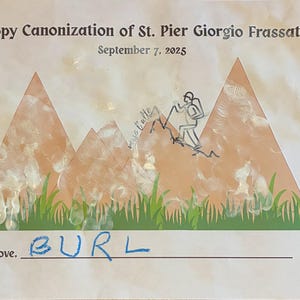 St. Pier Giorgio Frassati Fingerprint Art Template: Catholic Homeschool ...