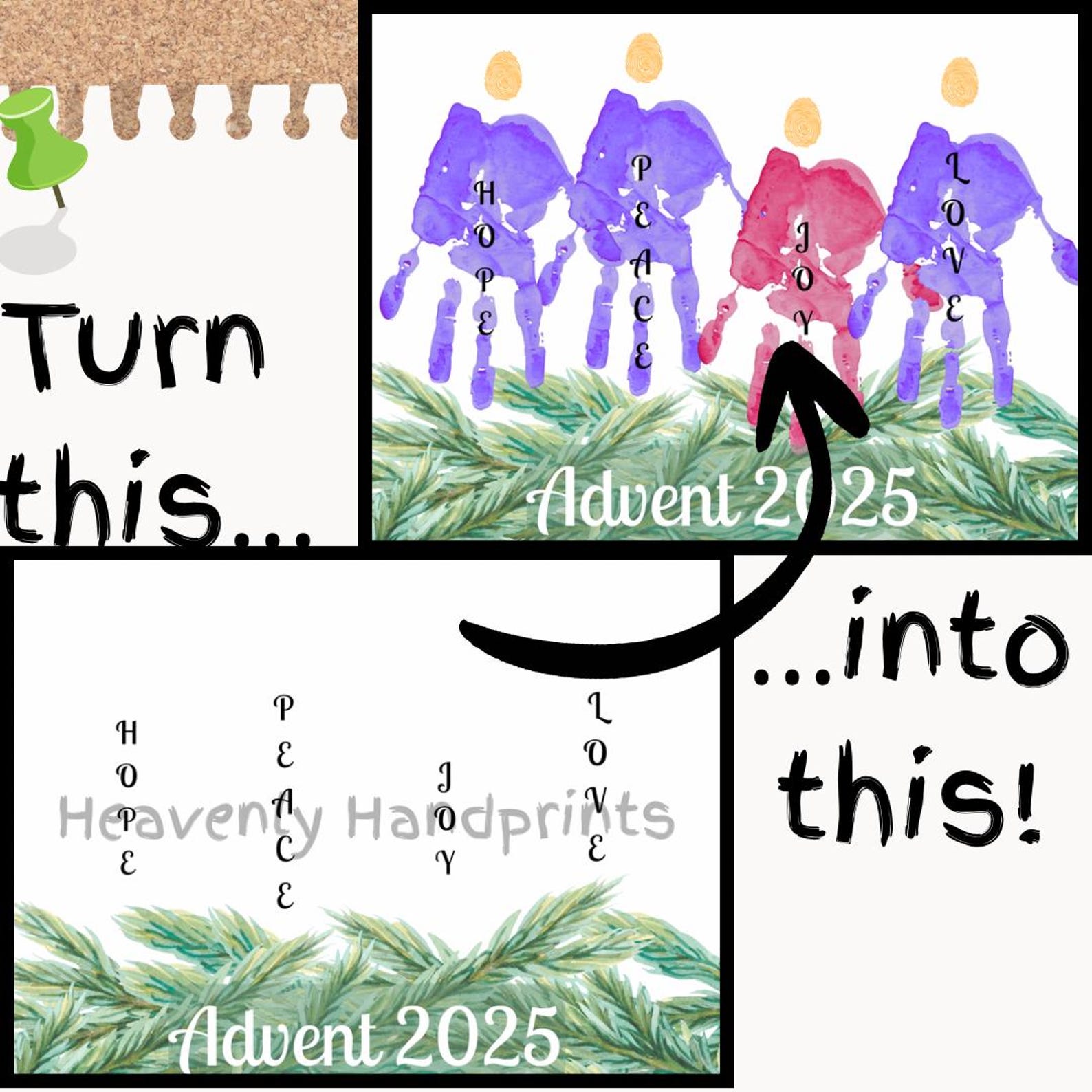 Advent Wreath Candle Handprint Craft Homeschool Catholic School ...