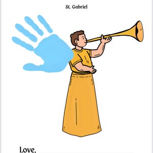 Feast of the Archangels Handprint Art Templates: Catholic Homeschool ...