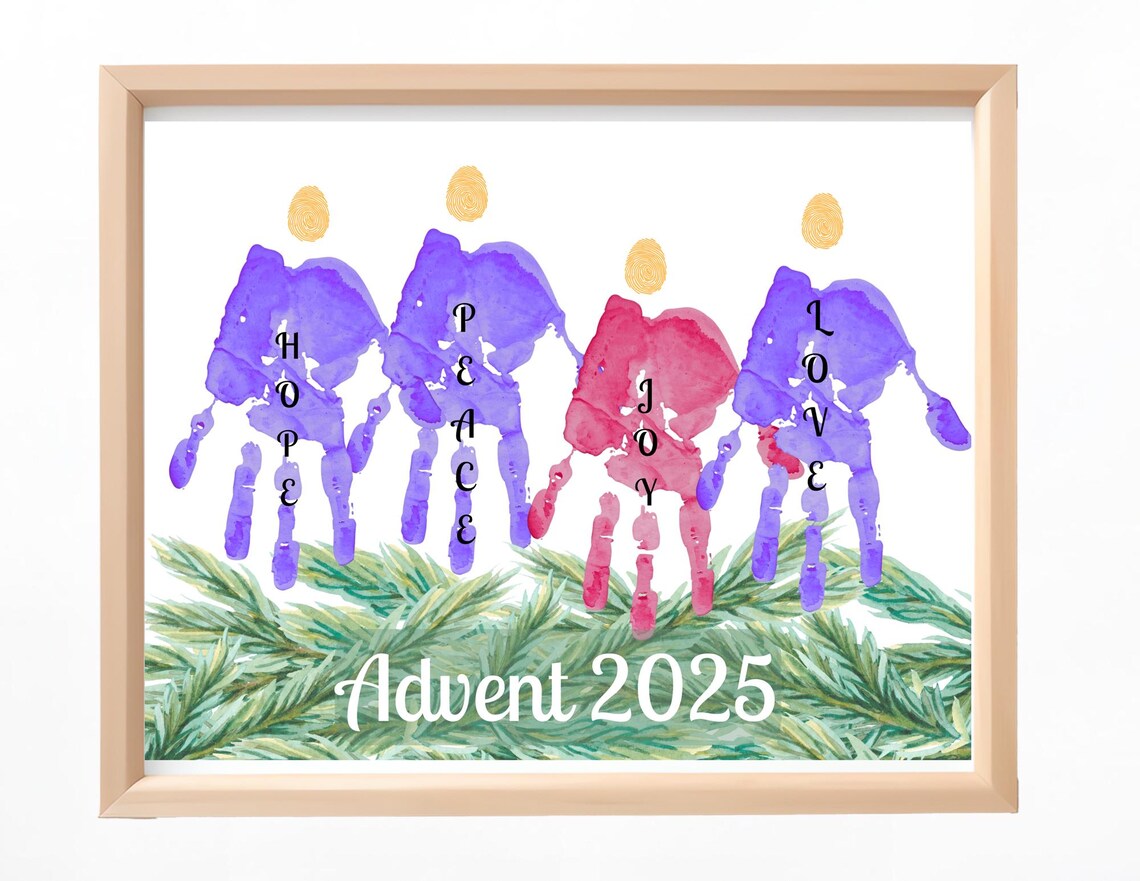 Advent Wreath Candle Handprint Craft Homeschool Catholic School ...