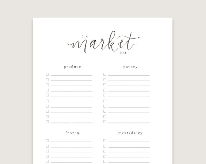 Market List Grocery Shopping Notepad - Etsy