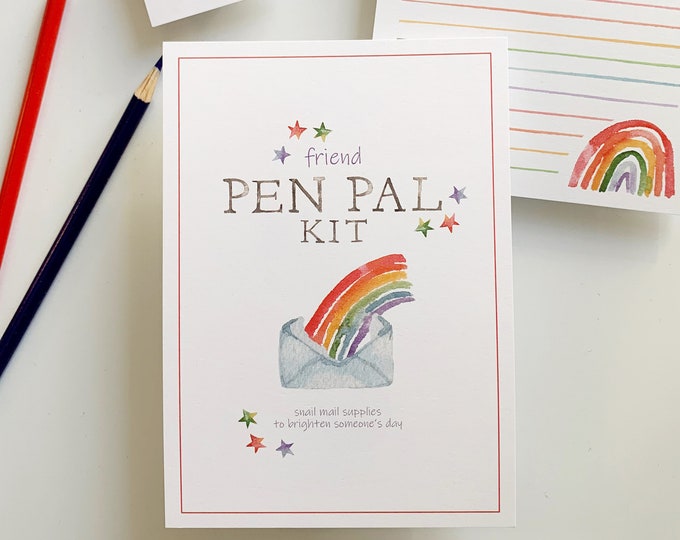 Pen Pal Kit - Rainbow - Kids and Friends - Etsy