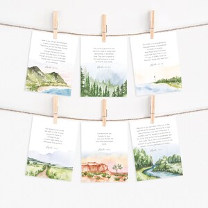 Scripture Card Set - PSALMS Edition - Watercolor Illustrated Bible ...