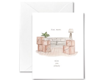 Neighbor Moving Away Card Friend Moving Card Goodbye Card Farewell Card ...